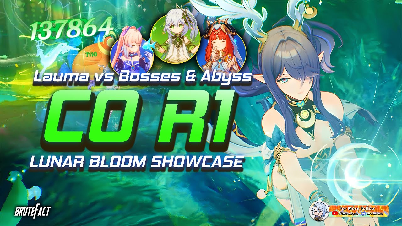 C0R1 Lauma Early Access Showcase Vs Bosses and Abyss | Lauma & Nilou ...