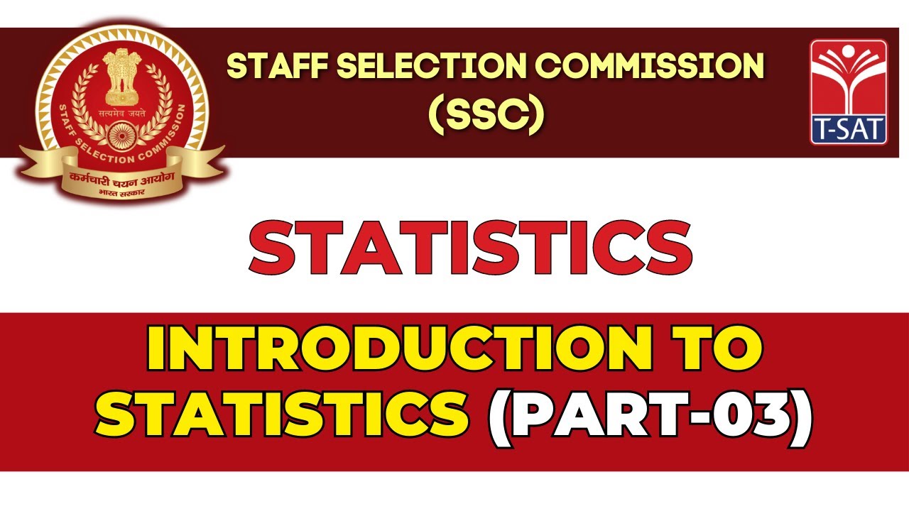 Statistics - Introduction to Statistics (Part-03) || SSC CGL/CHSL ...