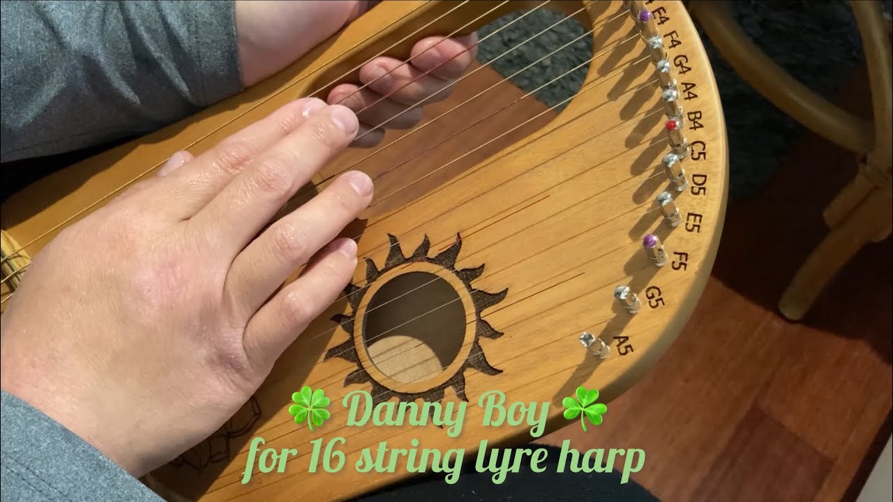 Danny Boy for 16 string lyre harp with tabs/notes - YouTube