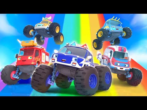 Cinco Camiones Monstruo | Camiones de Monstruo | Canciones Infantiles | BabyBus en Español