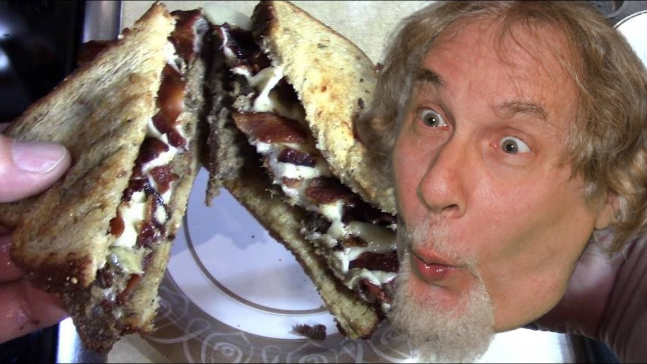 A Scrumptious Scrapple, Bacon and Cheese Sandwich - YouTube