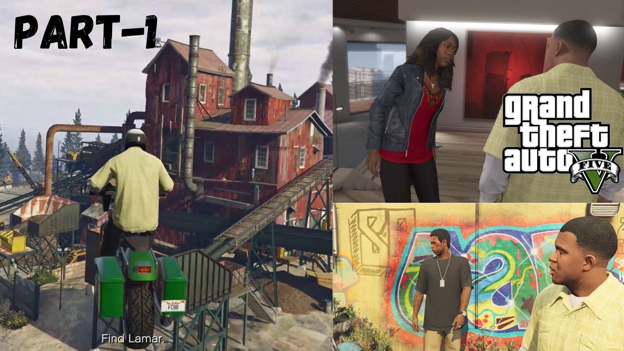 GTA 5(4K) Full Uncut Scenes: Trevor, Franklin, and Michael Saving Lamar ...