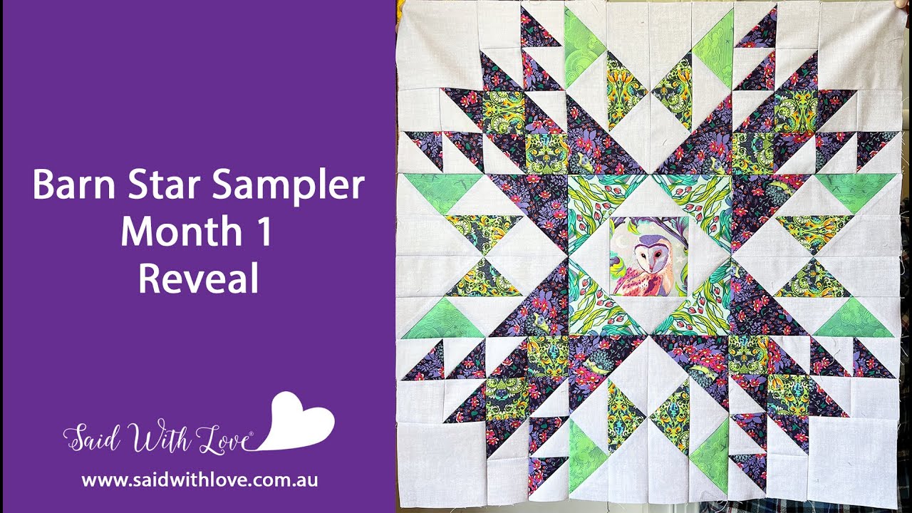 Barn Star Sampler QAL - Month 1 Block Reveal - YouTube