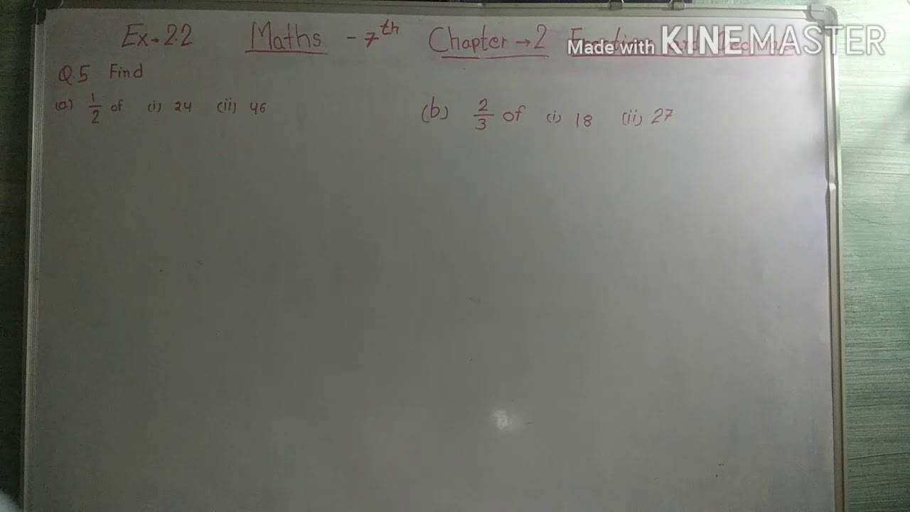 Class 7th Maths Chapter 2 Exercise 2.2 Q. 5 - YouTube