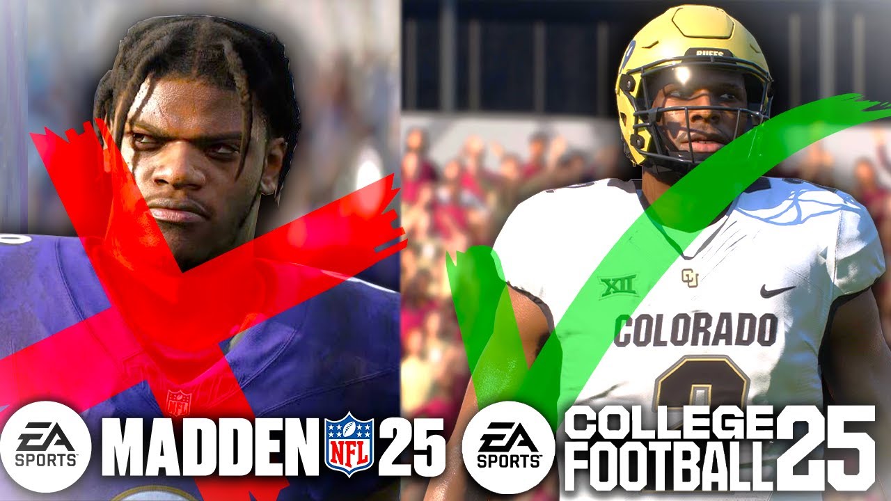 NCAA College Football 25 is already better than Madden! - YouTube