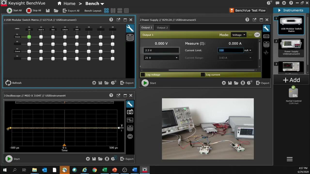 Parte 2 Control de instrumentos con BenchVue (Demo de Aplicación) - YouTube