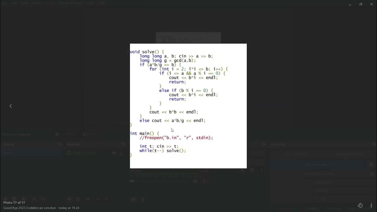 B. Two Divisors | Good Bye 2023 | Codeforces solution - YouTube