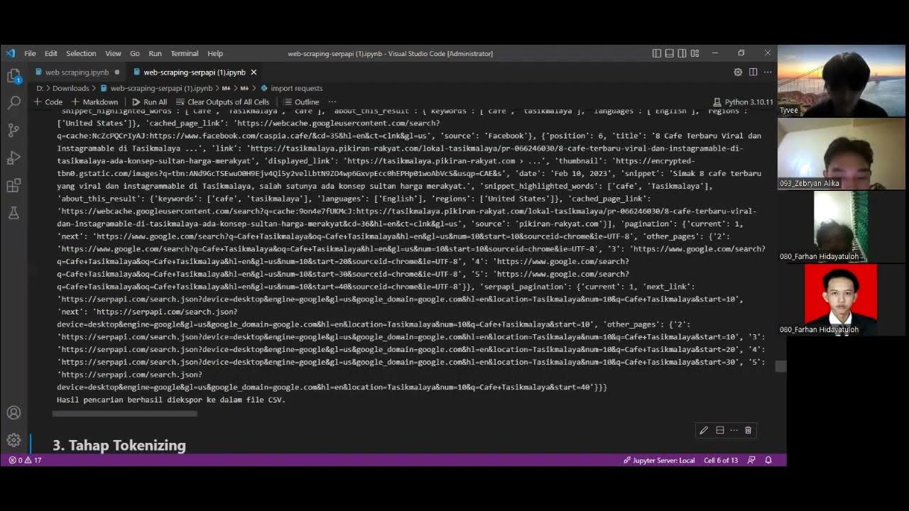 Presentasi Tugas Sosioteknologi Informasi | Web Scraping Cafe dengan SerpApi - YouTube