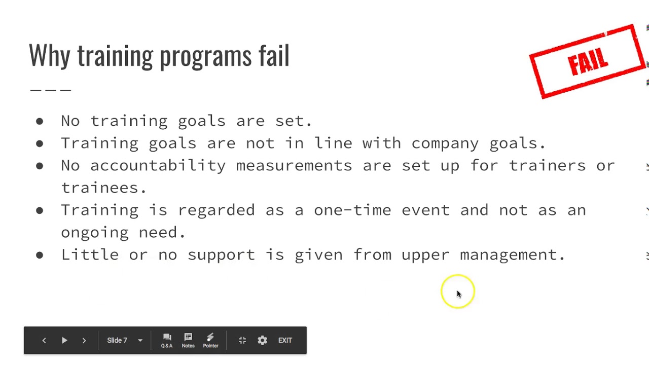 Why trainings fail and how they can succeed - YouTube
