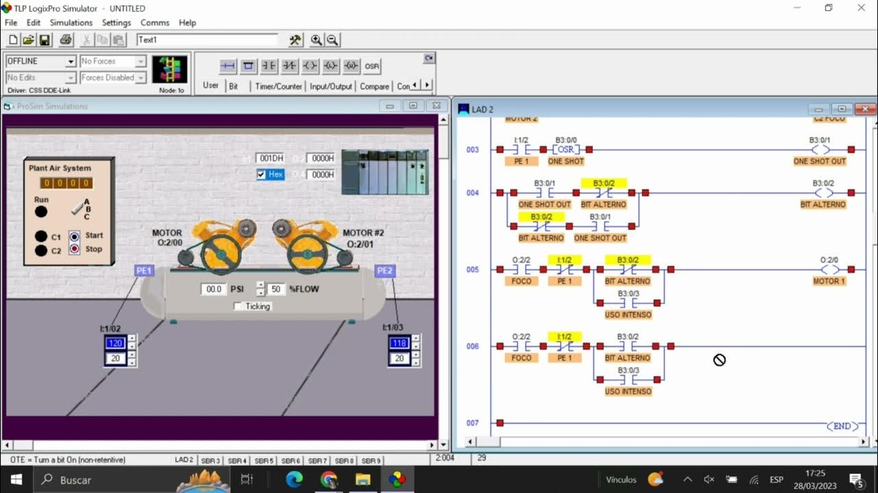 Programación de PLC: circuito para compresor dual (LogixPro) - YouTube