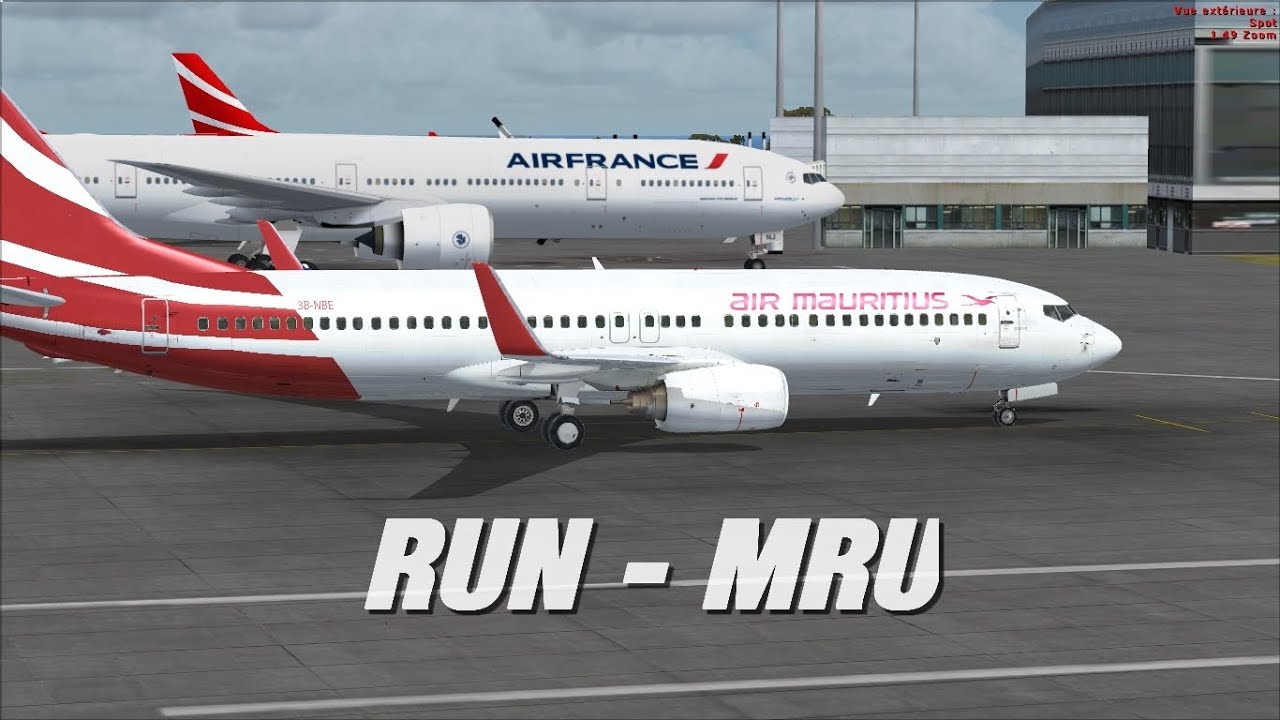 Flight Simulator X | île de la Réunion - île Maurice PMDG 737-800 Air ...
