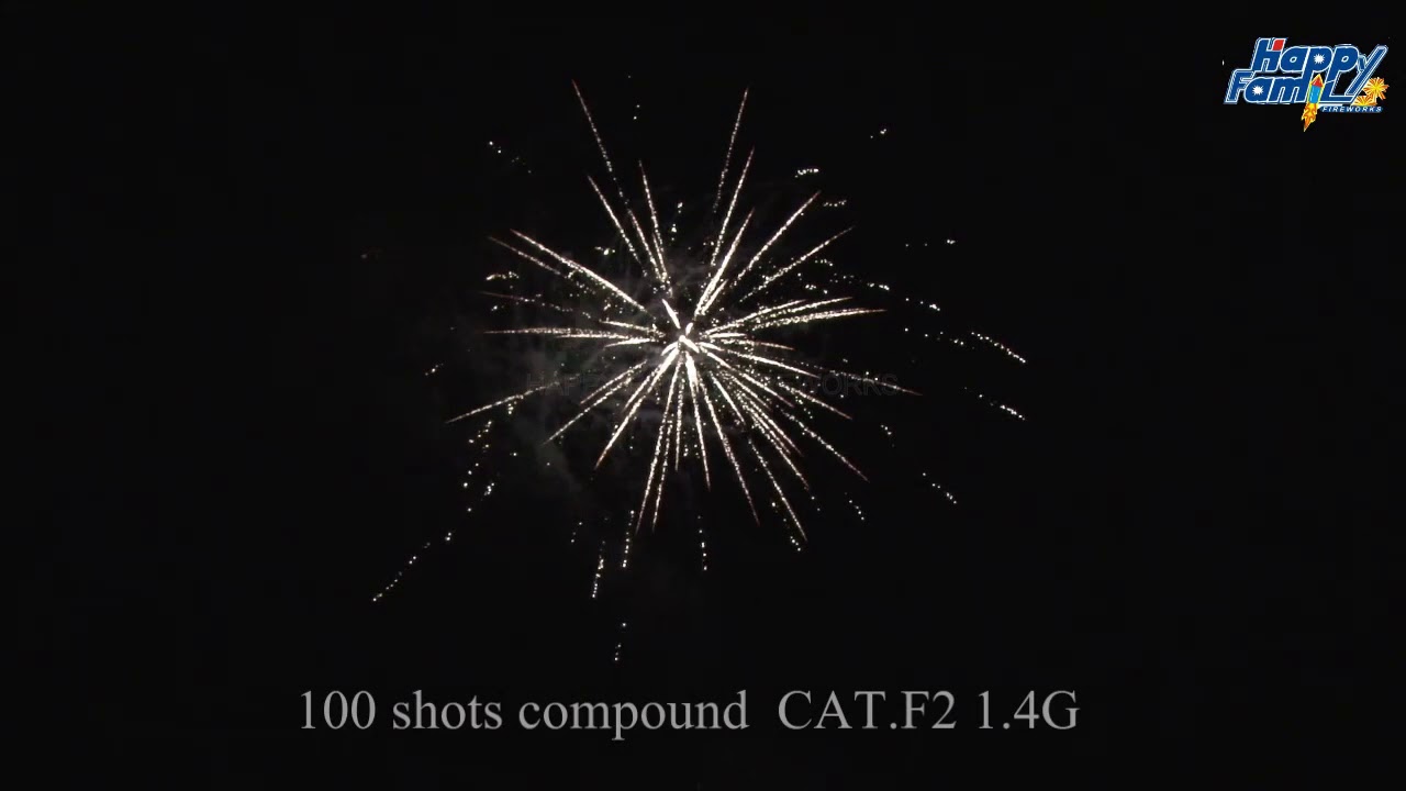 100 shots compound cakes / fireworks factory - YouTube