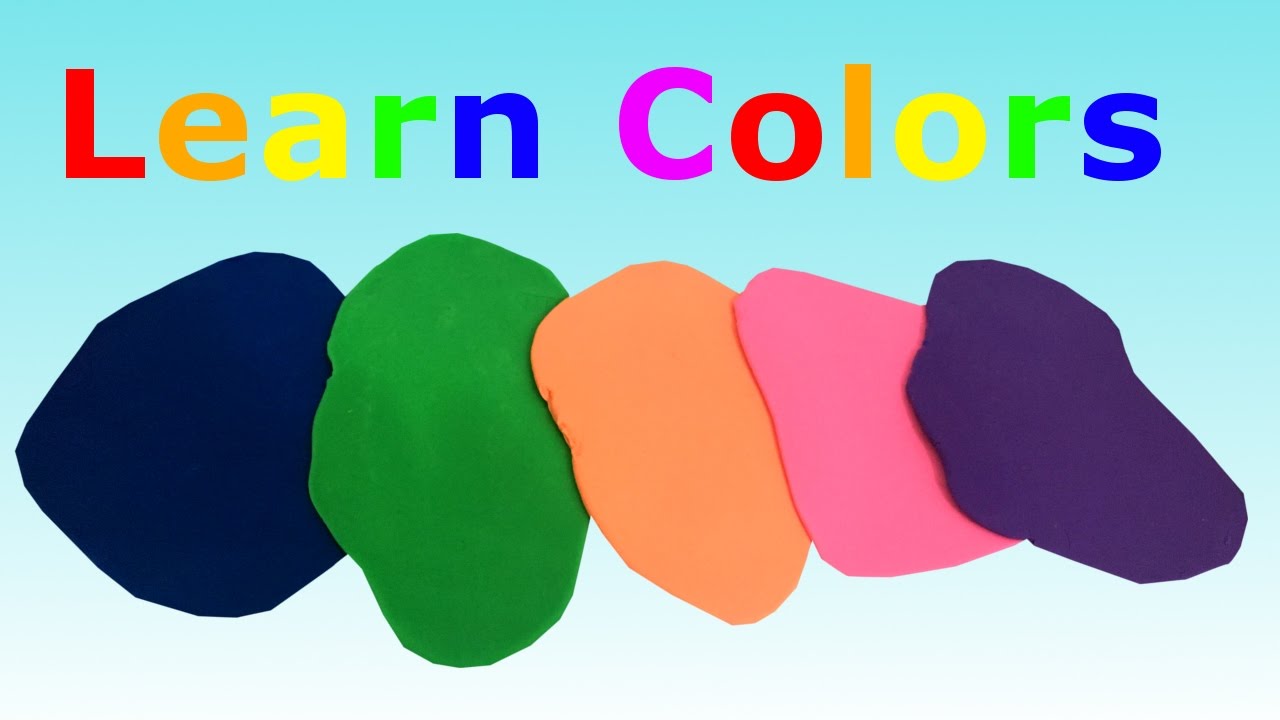 Learn Colors with Playdoh. Blue, Green, Orange, Pink, and Purple in ...