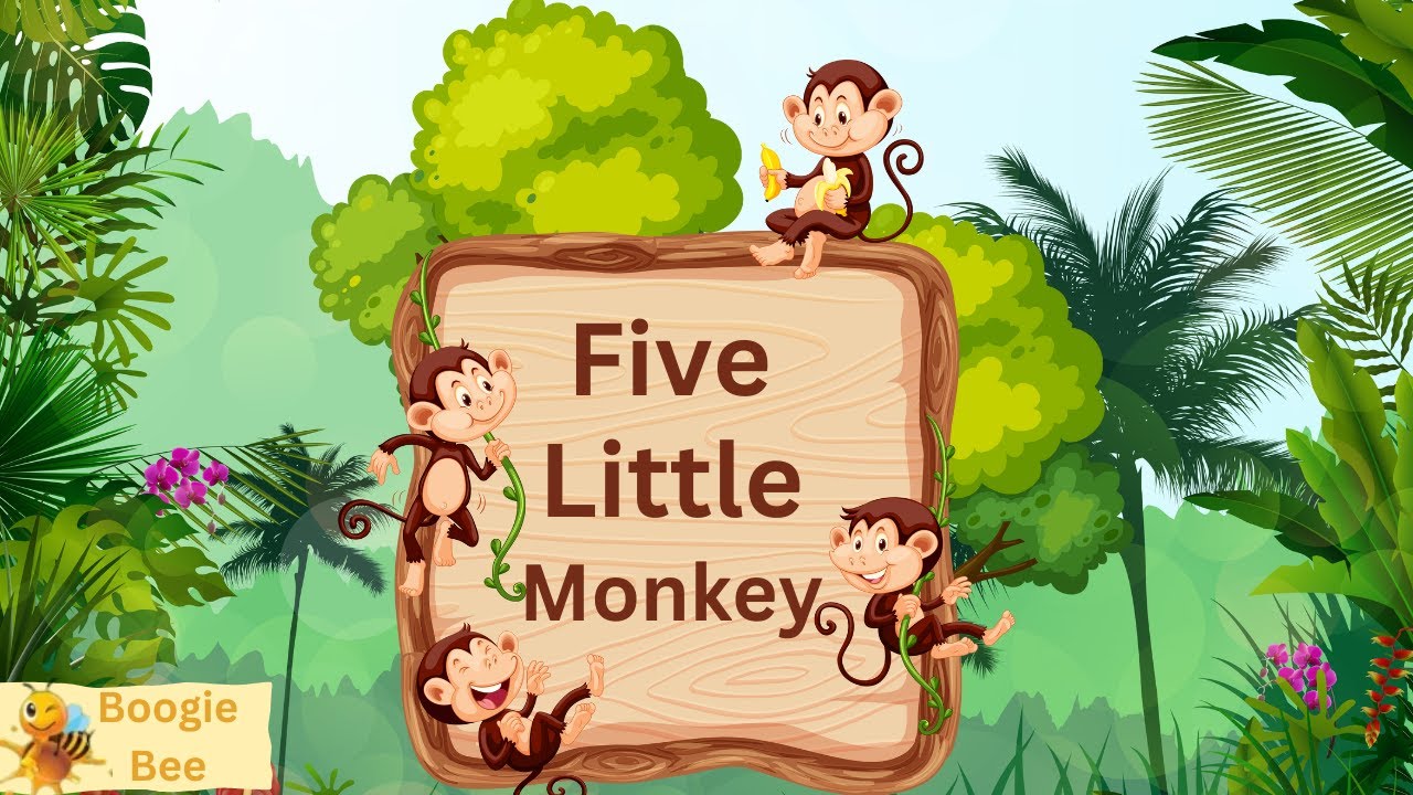 5 Little MONKEY Jumping On The Bed | BoogieBee-Rhymes - YouTube Music