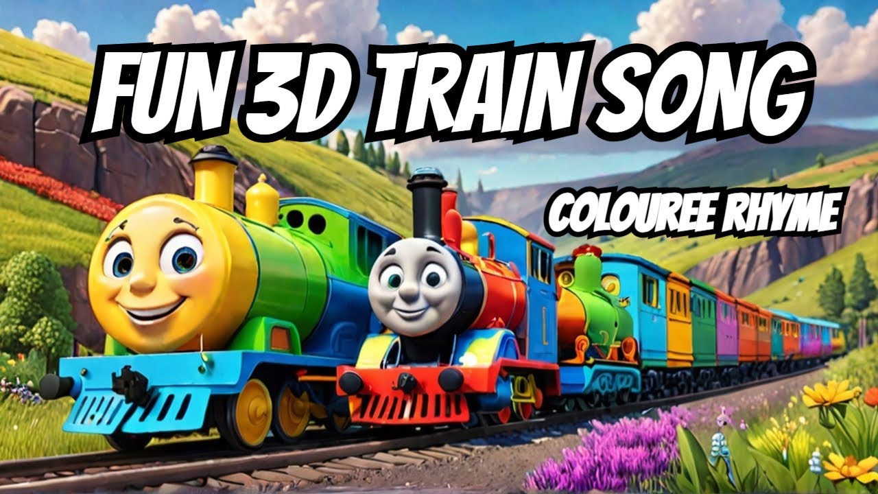 Colour Number Train Adventure | Fun 3D Animated Counting Song for Kids ...