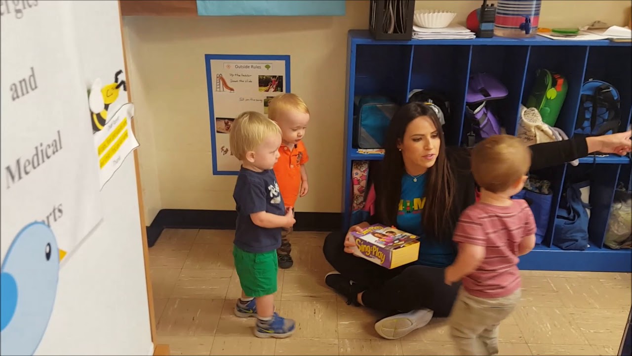 Toddler Classroom Waiting Activity During Transition from Hand Washing ...