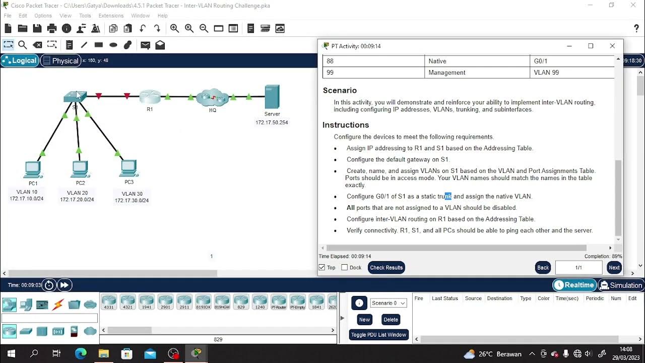 Inter-Vlan Routing Challenge | Cisco Packet Tracer - YouTube