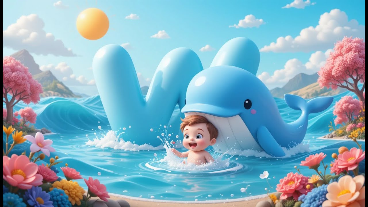 W is for Whale | ABC Animal Song for Kids | Learn the Alphabet with ...