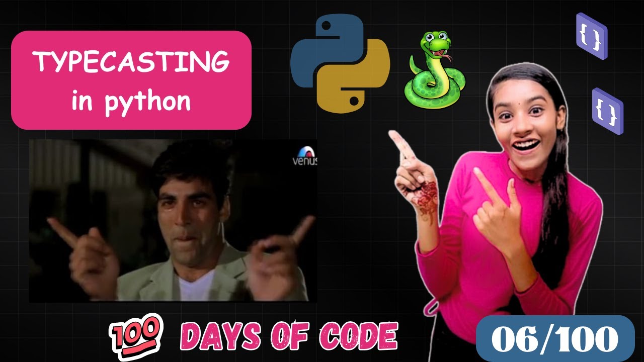 Typecasting in python || 06/100 days of code in python in hindi || "study with engineers" - YouTube