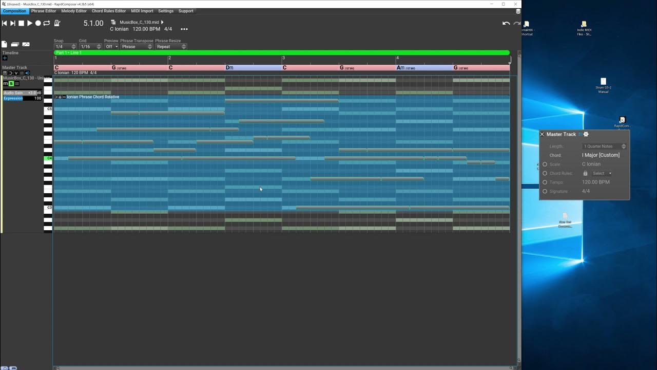 Rapid Composer - the power of "Phrases" - YouTube