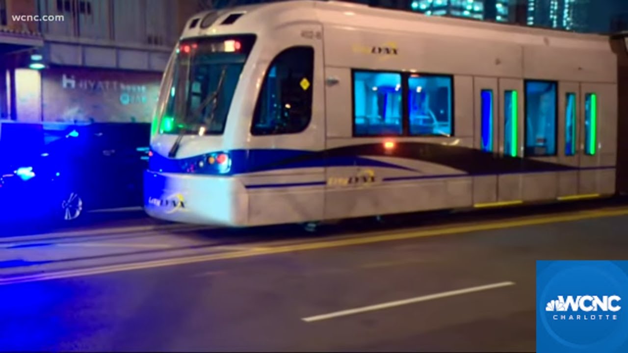Gold Line street cars now being tested in Uptown Charlotte - YouTube