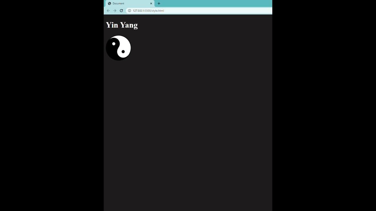 Yin and Yang #html #css #animation #tutorial for beginners using VSCode IDE #shorts #coding ...