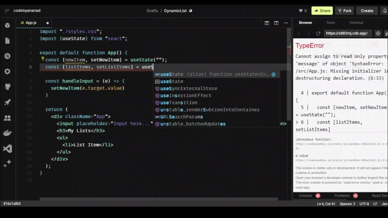 How to make Dynamic List in ReactJS - YouTube