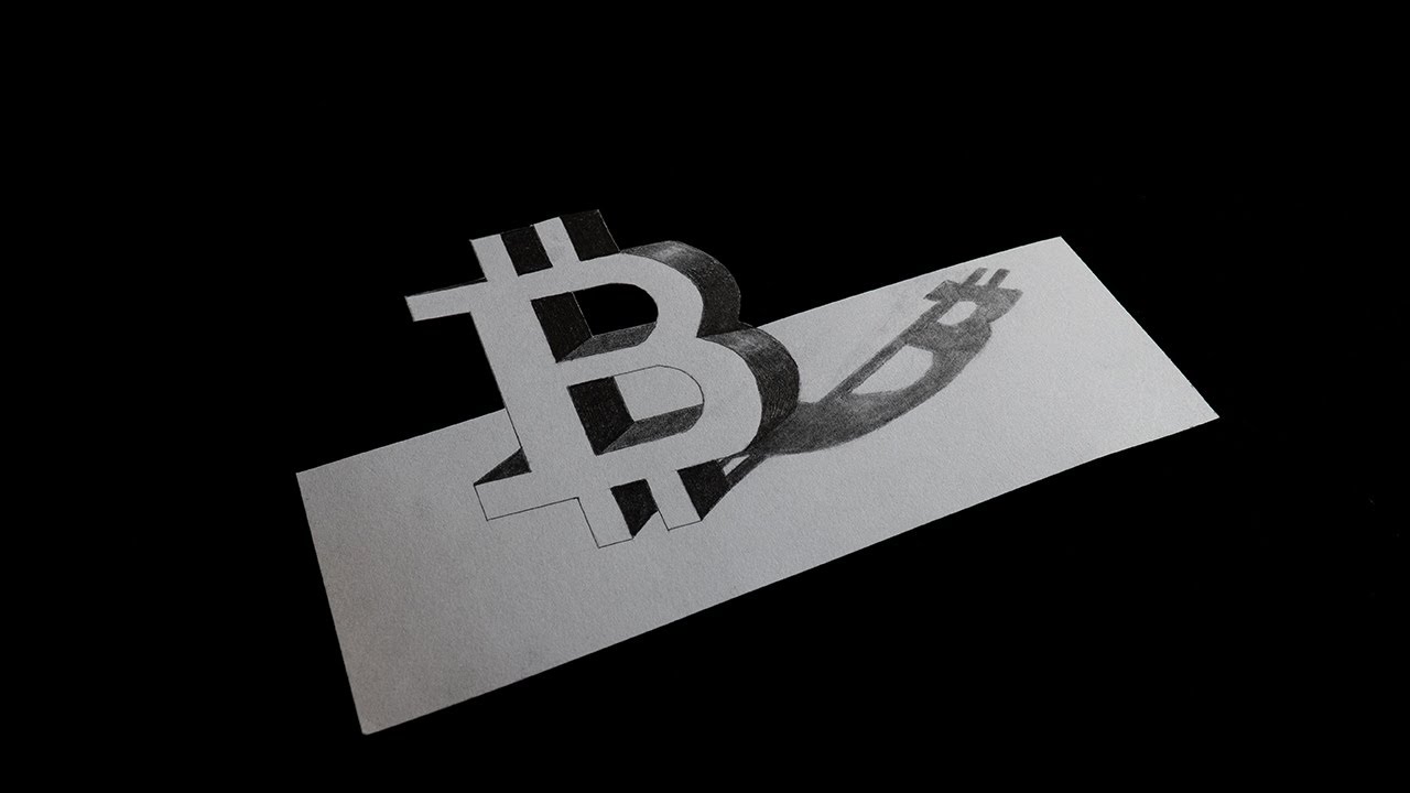 How to draw a 3D bitcoin symbol|3d drawing easy with pencil|pencil ...