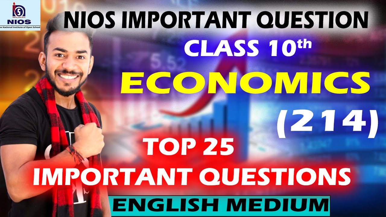 NIOS | Class - 10th | Economics in English Medium | Most important ...