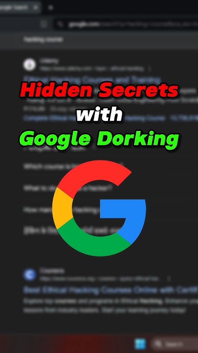 Hidden Secrets with Google Dorking #shorts #dorking #google #hacking #warden. - YouTube