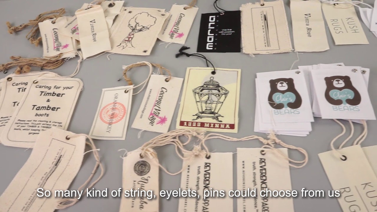 Custom fabric canvas hang tag - YouTube