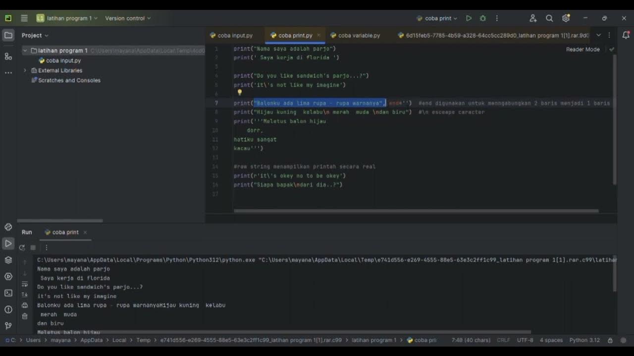 python part 1 (informatika) - YouTube