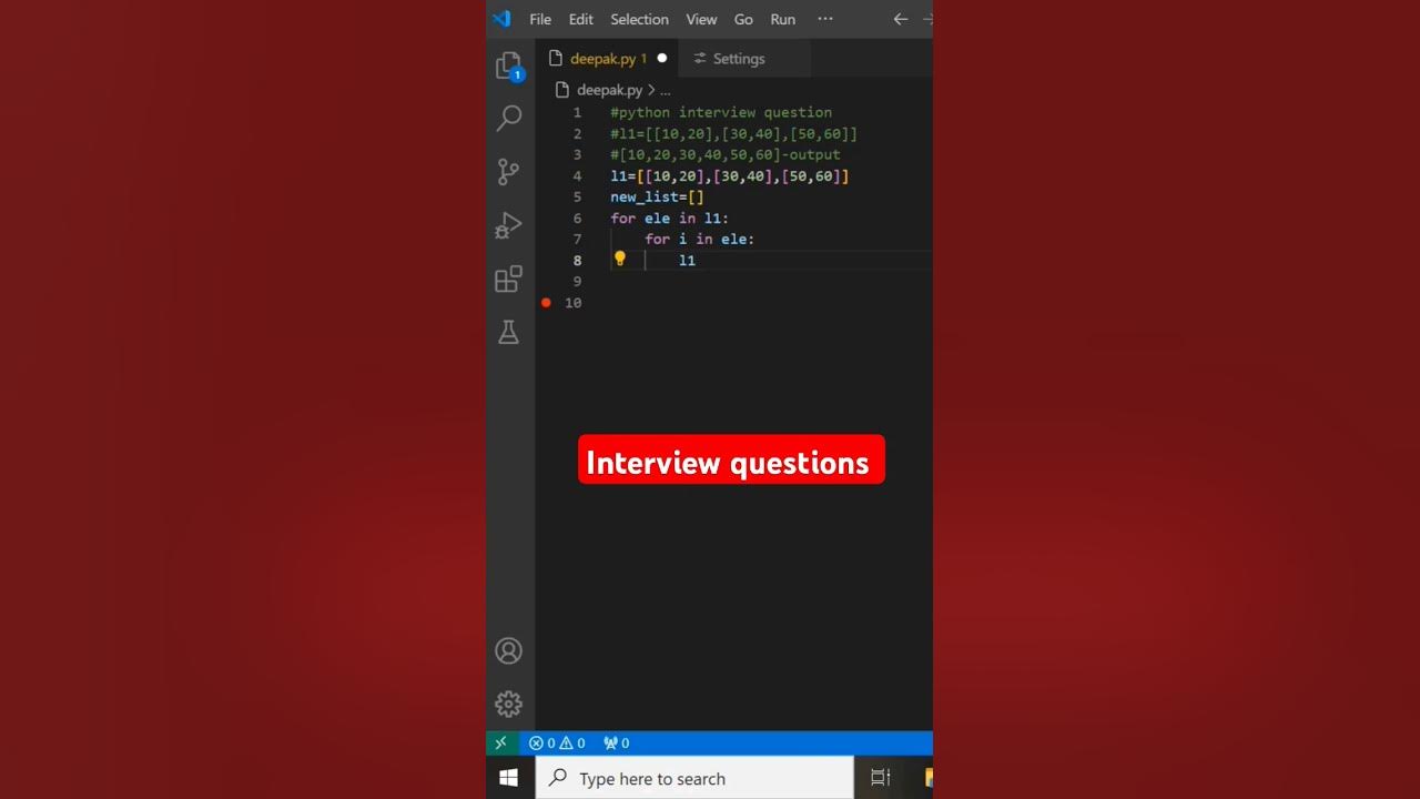 Python Coding Interviewquestions Ytshorts Viralvideo Viralshorts Ytshort Trending