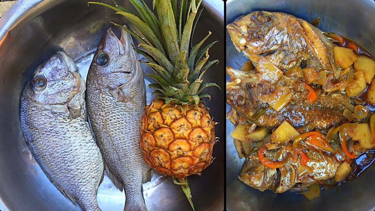 EAT OR PASS? COOKING FRESH FISH WITH PINEAPPLE (OUTDOOR COOKING STOVE ...