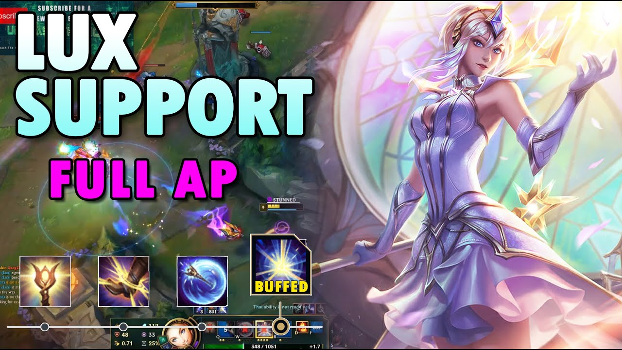 BUFFED Lux Support Montage League of Legends Build & Runes LOL S10 UTM ...