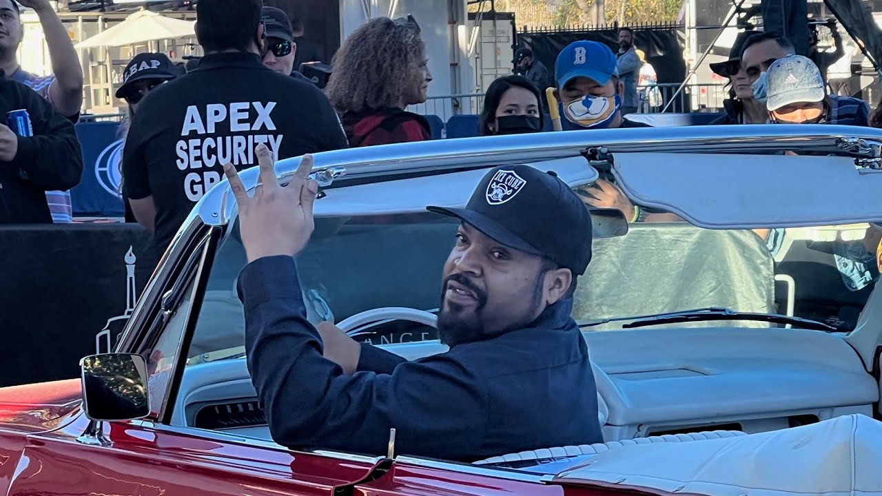 Ice Cube With NASCAR At First Ever Race At The Coliseum - YouTube