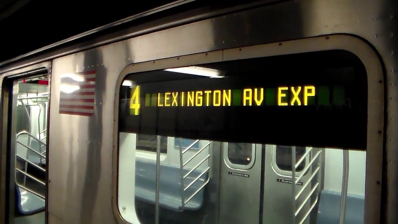 IRT Jerome Avenue: Bombardier R142 (4) train departs Mosholu Parkway ...