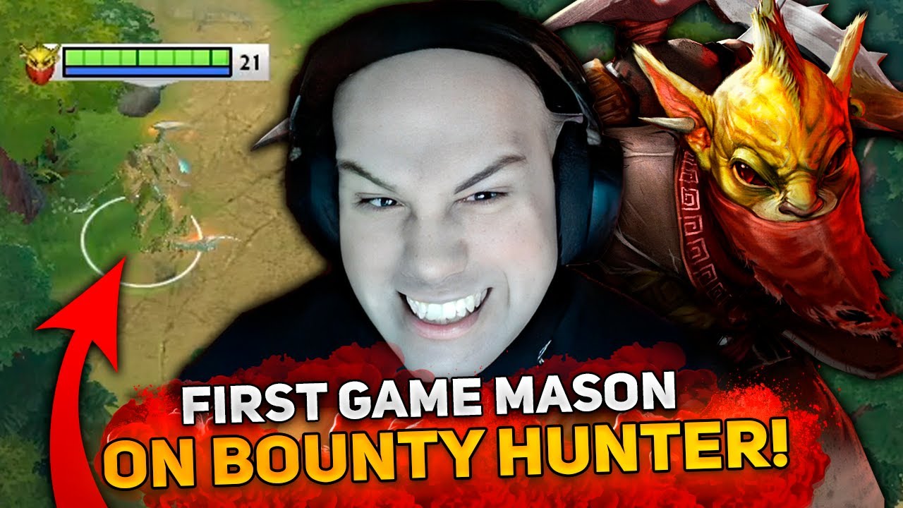 First Game Mason On Bounty Hunter In High Mmr Dota Youtube