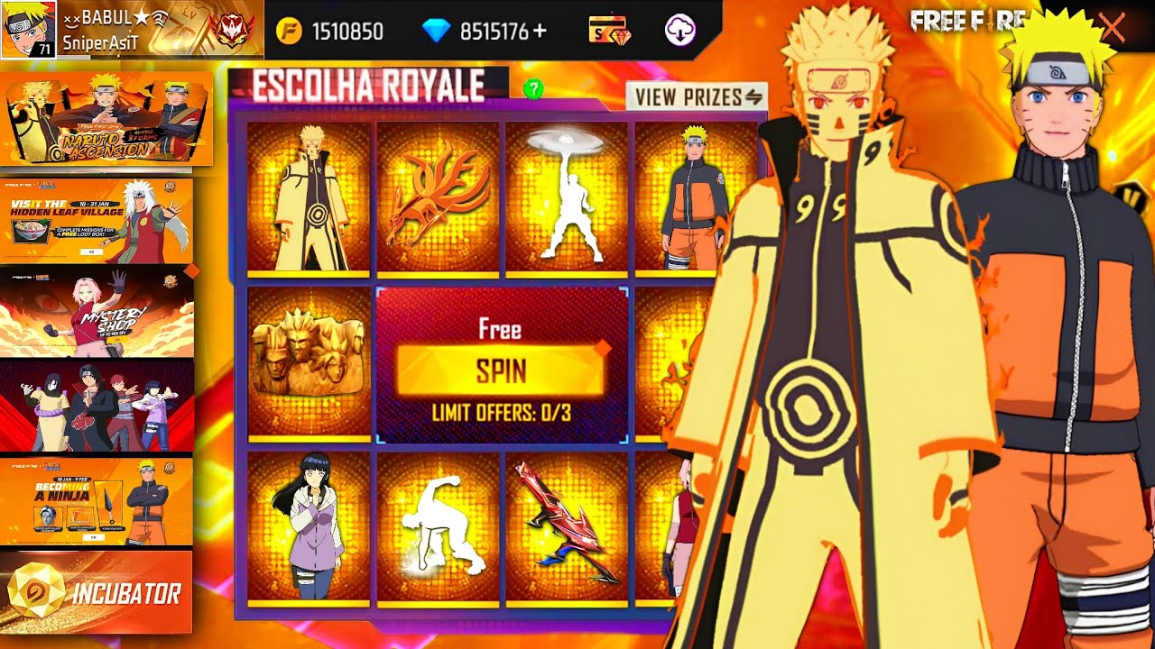 Buying 13000+ Diamonds, Naruto Evo Bundle, Max Evo Gun Skins & Discount ...