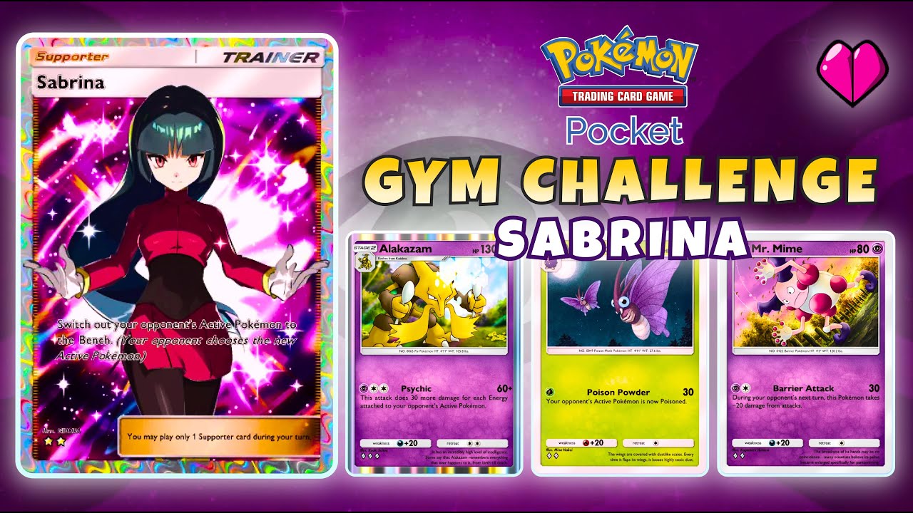 Gym Leader Challenge: Sabrina 🔮 | Pokémon Pocket Gameplay - YouTube