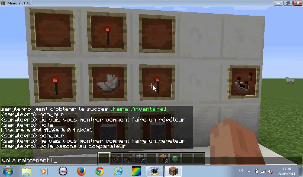 minecraft comment faire un répéteur un comparateur un piston et un ...