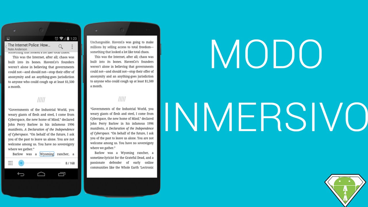 Poner el modo Inmersivo en Android - YouTube
