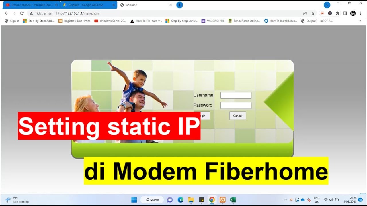 membuat IP statis di modem fiberhome indihome - YouTube