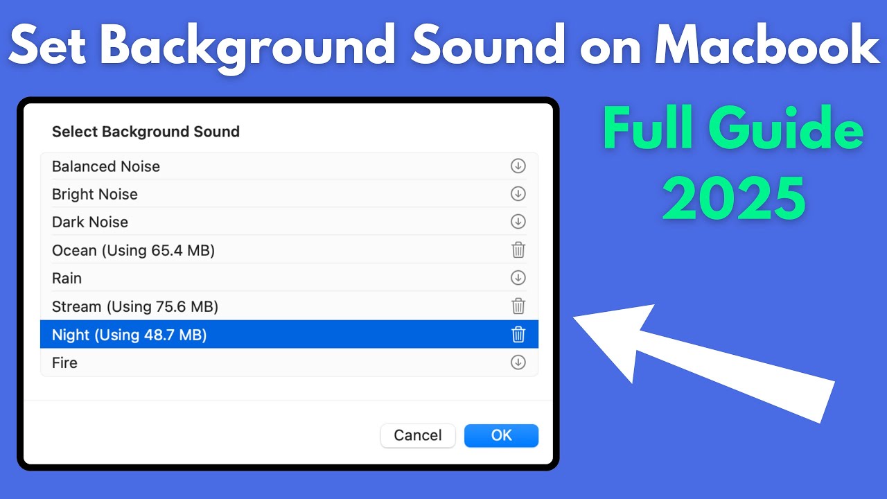 Macbook M4 Pro - Set Background Sound (Mask Unwanted Environmental ...