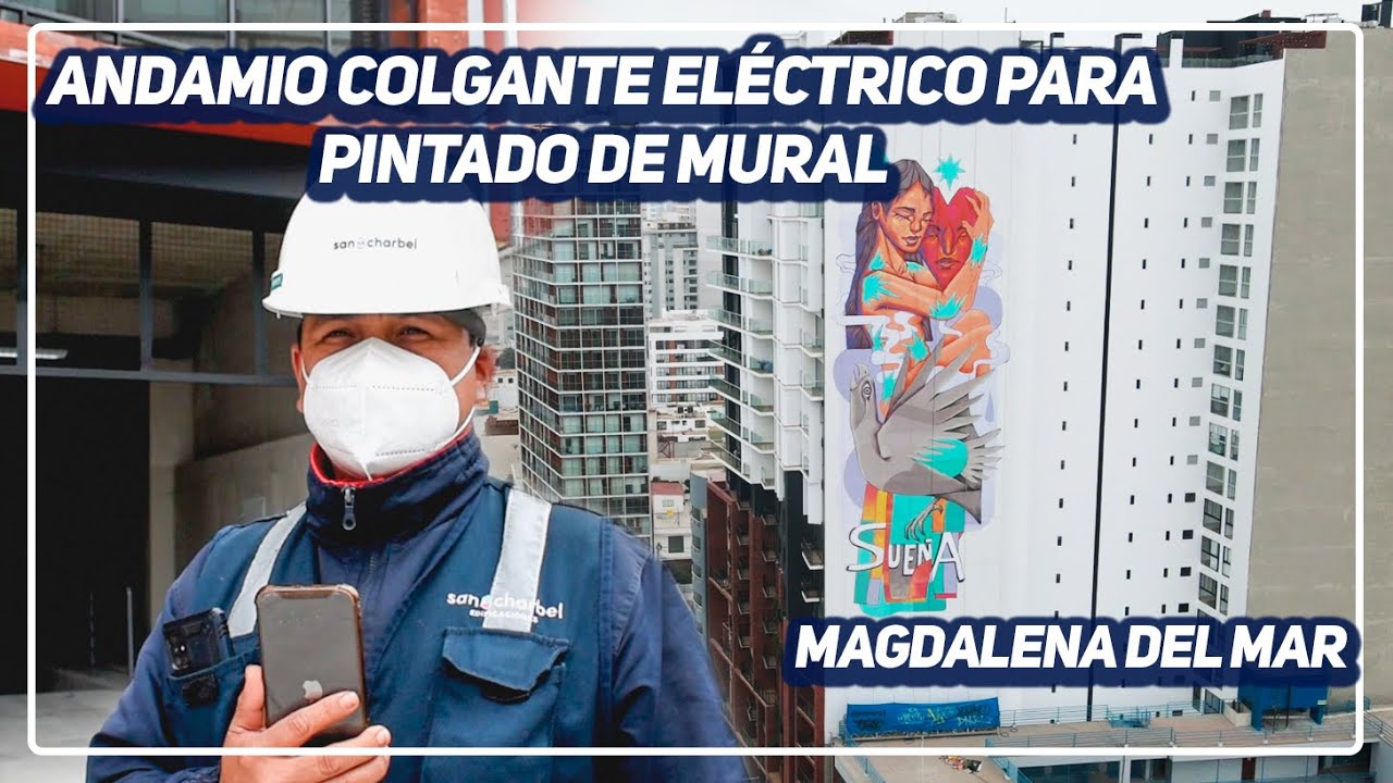 💥ANDAMIO COLGANTE ELÉCTRICO PARA PINTADO DE MURAL👨‍🎨 - YouTube