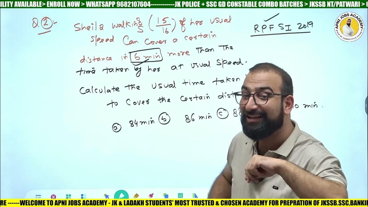 time speed & distance 2 | JKP+ SSC GD COMBO BATCH || MATHS ...