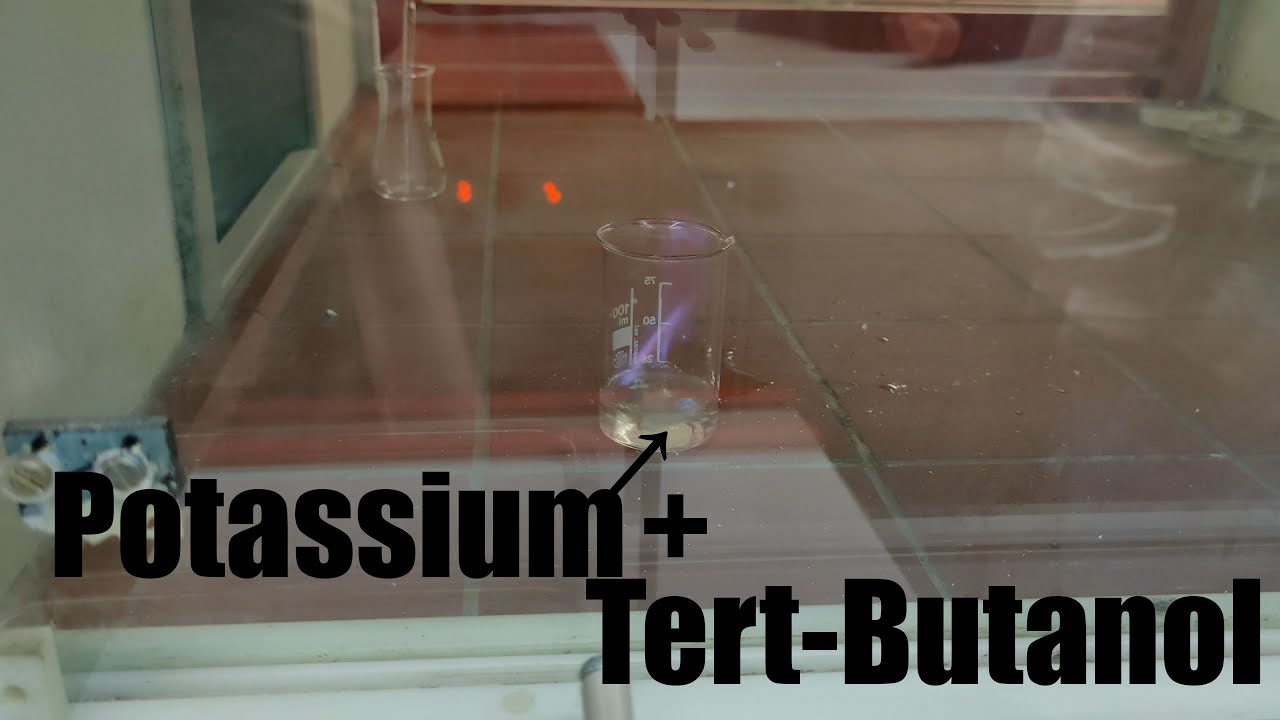 Potassium reacts with Tert-Butanol ( tert-Butyl alcohol / 2-Methyl-2 ...