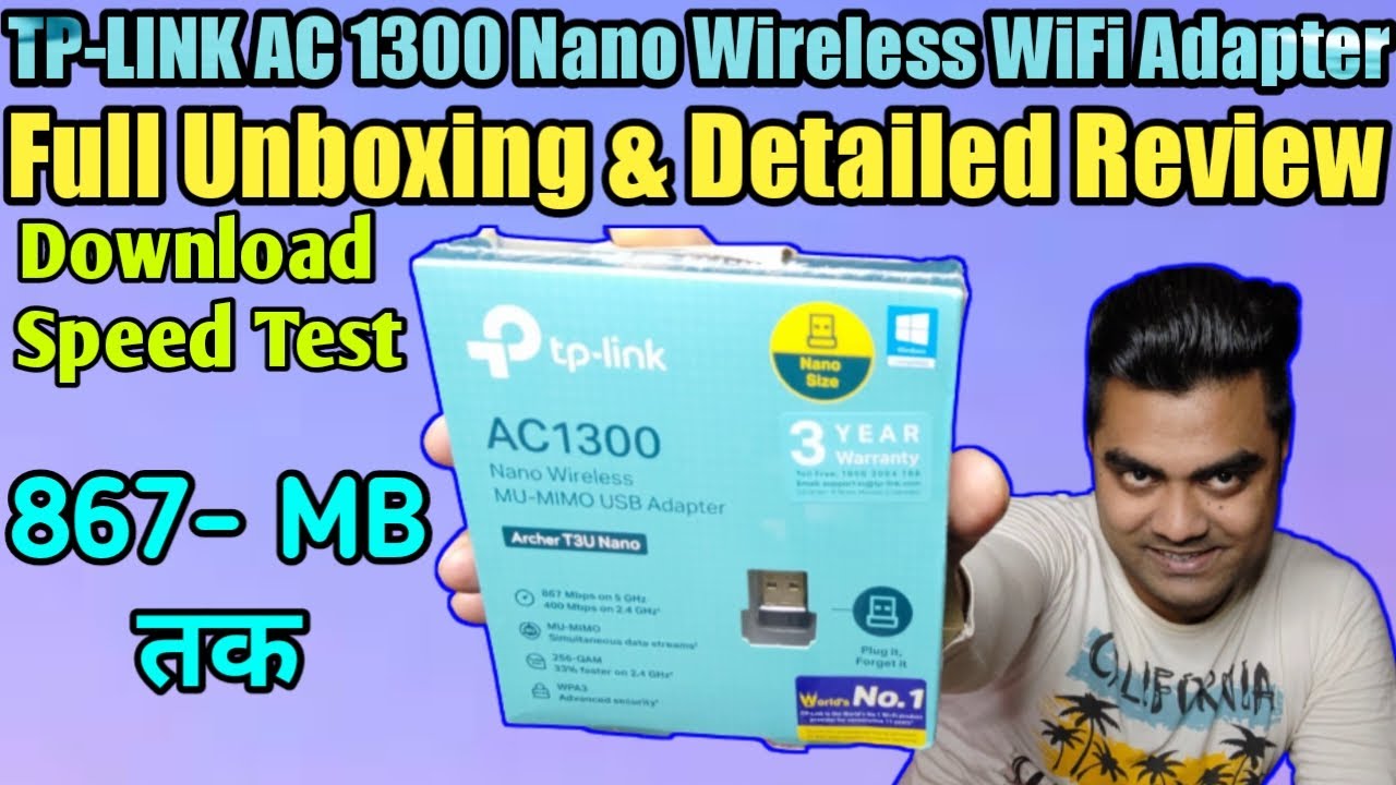 TP-LINK AC 1300 Nano Wireless WIFI Adapter 👍 || Full Unboxing ...