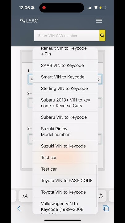 Subaru VIN to Key code - YouTube