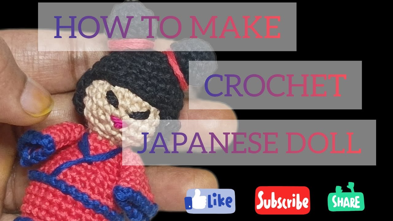 CROCHET JAPANESE DOLL/CROCHET KOKESHI DOLL PATTERN / AMIGURUMI JAPANESE ...